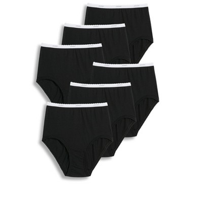 Jockey Women's Plus Size Classic Brief - 6 Pack 10 Black : Target