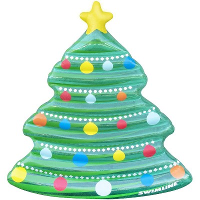 Swimline 42" Christmas Wreath With Bow Inflatable Pool Inner Tube Ring ...