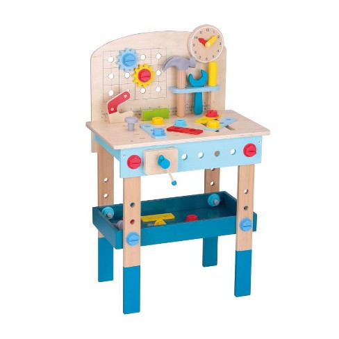 Toysters Wooden Construction Workbench And Workshop Playset With Tools ...