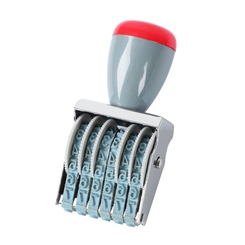 Unique Bargains Multi-function Diy Rotating 6 Digits Number Stamp 1 Pc ...