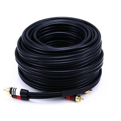 Monoprice Premium Two-channel Audio Cable - 3 Feet - Black | 2 Rca Plug ...