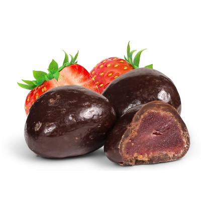 Dark Chocolate Covered Dried Strawberries 12 oz : Target