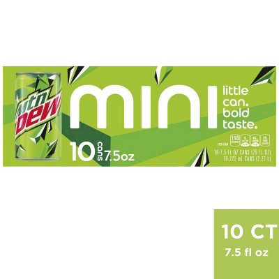 Mountain Dew - 10pk/7.5 Fl Oz Mini Cans : Target