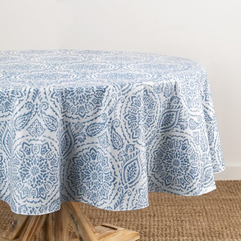 Savannah Boho Paisley Printed Vinyl Indoor/outdoor Tablecloth - Elrene ...