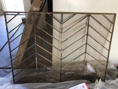 Best Choice Products 38x31in Single Panel Handcrafted Iron Chevron ...