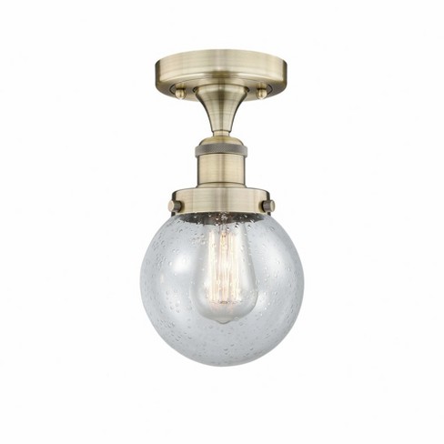Innovations Lighting Beacon 1 - Light Semi-flush Mount In Antique Brass ...