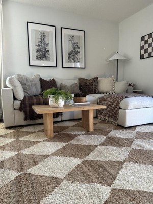Arvin Olano X Rugs Usa - Louie Diamond Checkerboard Jute Indoor Area ...