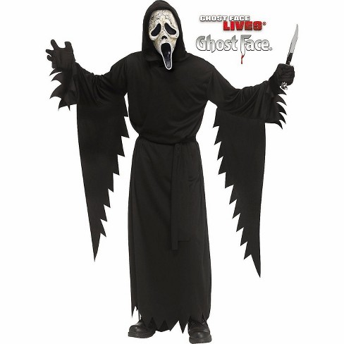 Fun World Kids' Ghostface Lives! Black Robe Ghostface Costume - Size ...