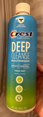 Crest Deep Cleanse Breath Control Mouthwash - Fresh Mint - 475ml : Target