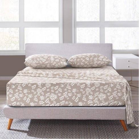 Lux Decor Collection Microfiber Floral Bed Sheets Set, Deep Pocket Twin ...