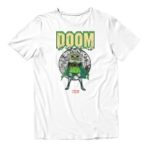 Marvel Comics Retro Doom Crumble Pose Men's T-Shirt - White, XL : Target