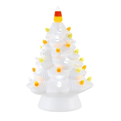 Mr. Cottontail Nostalgic 13" Ceramic Led Easter Bunny Tree, White : Target
