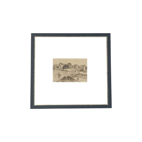 13" X 13" Tuscan Village Antique Wall Art Black - Petal Lane: Vintage ...