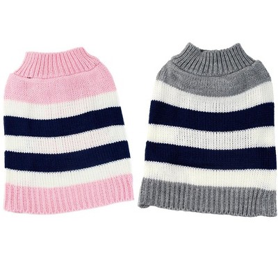 Midlee Striped Colorblock Dog Sweater : Target