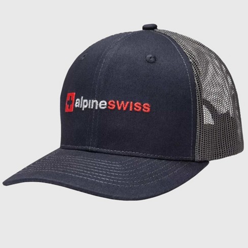 Alpine Swiss Trucker Hat Snapback Mesh Back Cap Adjustable Breathable ...