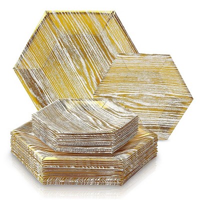 Silver Spoons Elegant Disposable Paper Plate Set For Party, Includes 18 ...