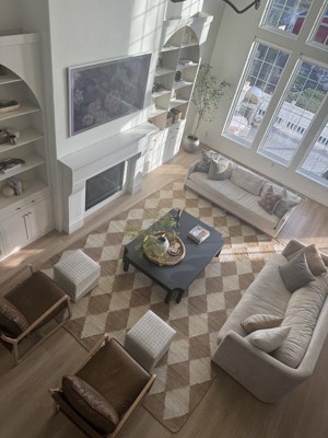 Arvin Olano X Rugs Usa - Louie Diamond Checkerboard Jute Indoor Area ...