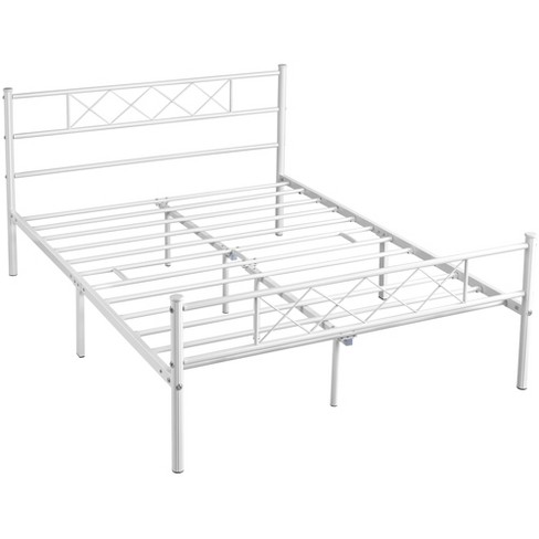 Yaheetech Simple Metal Bed Frame With Headboard&footboard Slatted Bed ...
