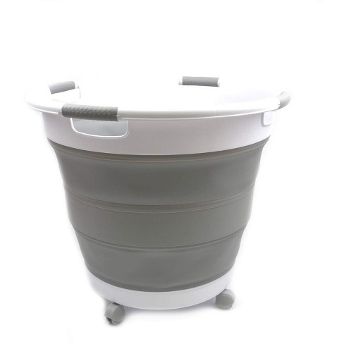 Sammart Collapsible Laundry Basket With Wheels : Target