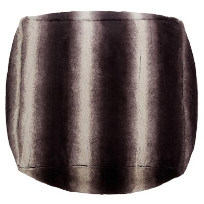Saro Lifestyle Floor Pouf With Animal Print Faux Fur Design : Target
