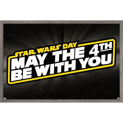 Trends International Star Wars - May The 4th - Logo Framed Wall Poster ...