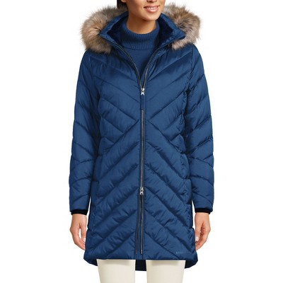 Lands' End Women's Max 600 Down Puffer Coat - Medium - Evening Teal ...