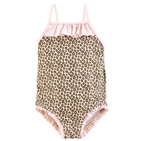 Hudson Baby Girls Toddler Swimsuit, Leopard, 2t : Target