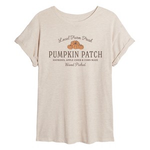 Women's - Instant Message - Pumpkin Patch Oversized Graphic T-Shirt ...