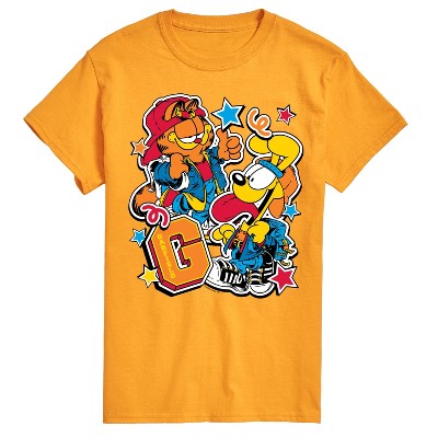 Men's Garfield Garf Odie Stickers Short Sleeve Graphic T-Shirt - Gold ...