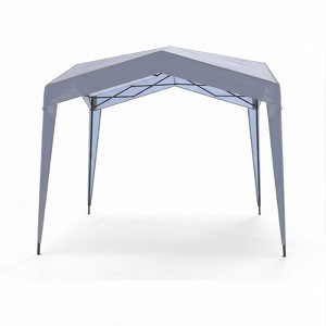 Gymax 10 x 10 FT Pop up Canopy Tent with Wheeled Carry Bag 8 Stakes & 4 ...