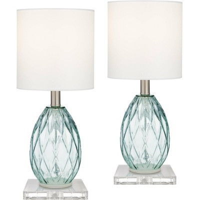 360 Lighting Rita Modern Accent Table Lamps Set Of 2 With Square Risers ...
