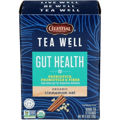 Celestial Seasonings Tea Well Gut Health Herbal Tea - Case Of 6 - 12 ...