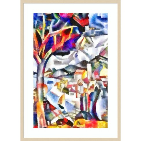 29" X 41" Far From The Bay By Alex Caminker Wood Framed Wall Art Print - Amanti Art: Modern ...