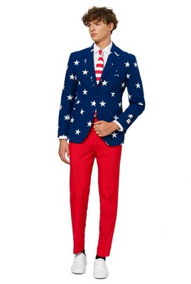 OppoSuits Men's Suit - Stars And Stripes - Multicolor : Target