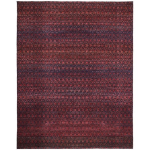 Voss Transitional Diamond Red/gray Area Rug : Target