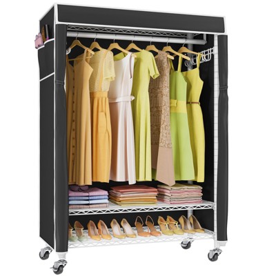 Vipek R1c Rolling Clothes Rack With Cover Portable Freestanding Garment ...