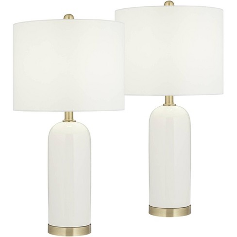 360 Lighting Draper 26 High Modern Coastal Table Lamps Set Of 2 White Ceramic Living Room Bedroom Bedside Nightstand House Office Home Reading Target