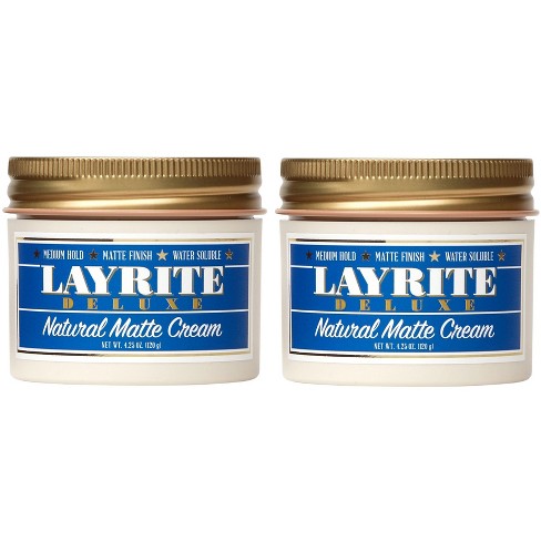 Layrite Deluxe Natural Matte Cream Man (pack Of 2) 4.25 Oz, Hair Pomade ...