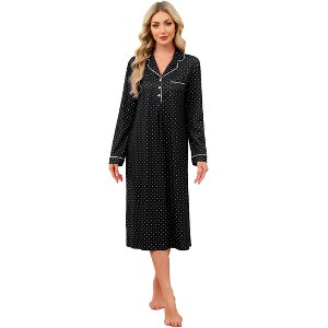 Women's Long Sleeve Nightgown Sleepwear Pajamas : Target