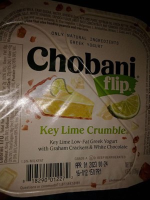 Chobani Flip Key Lime Crumble Low Fat Greek Yogurt - 4ct/4.5oz Cups ...