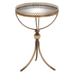 Traditional Aluminum Pedestal Table Gold - Olivia & May : Target
