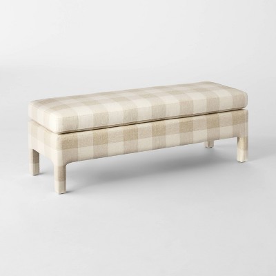 Bellfield Fully Upholstered Bench Checkered - Threshold™ designed with ...