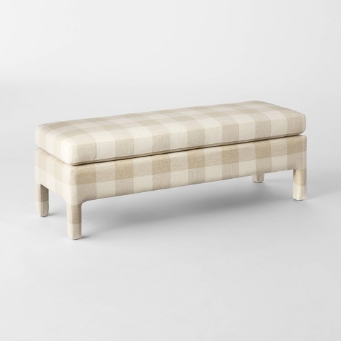 Bellfield Fully Upholstered Bench Checkered - Threshold™ Designed With ...