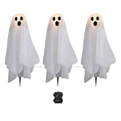 LumaBase Battery-Operated Lighted Ghosts - Set of 3 : Target