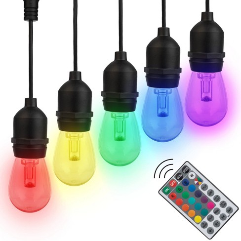 Pure Garden 15ct Led Outdoor Lantern String Lights Multi-colored ...