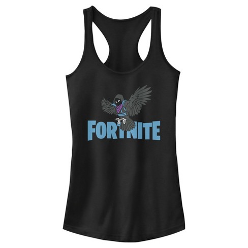 Junior's Women Fortnite Raven Logo Racerback Tank Top : Target
