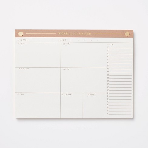 52 Page Special Rule Weekly Tear Off Planner 10" X 7.5" Mauve ...