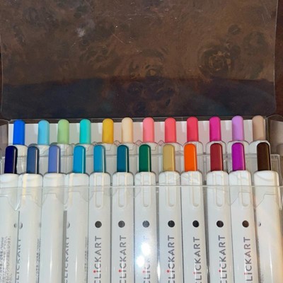 Zebra 24pk Clickart Retractable Creative Markers 0.6mm Assorted Colors ...