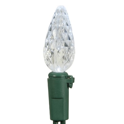 Vickerman 50 Warm White C6 Led Light On Green Wire, 25' Christmas ...