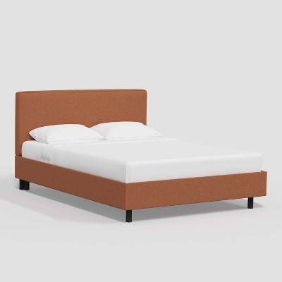 Twin Kelsey Platform Bed In Textured Linen Zuma White - Threshold™ : Target